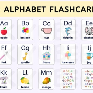 Alphabet Flashcards, ABC Flashcards, Alphabet Printable, Montessori ...