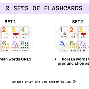Korean Numbers Flashcards Printable Korean Flashcards Digital ...