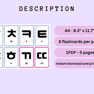 F1-korean Hangul Flashcards Printable|korean Alphabet Printable ...
