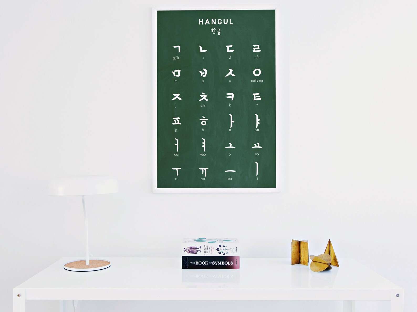 Korean Alphabet Hangul Poster, Calligraphy Hangul Poster, Blackboard ...