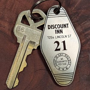 Mini Famous Hotel/motel Room Vintage Retro Keychain, Stainless Steel - Etsy
