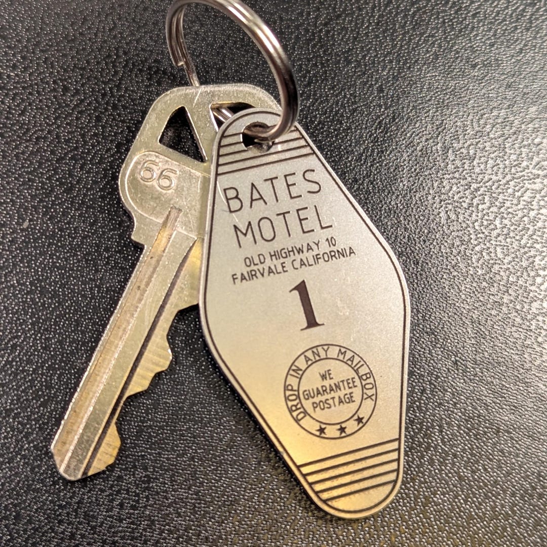 Mini Famous Hotel/motel Room Vintage Retro Keychain, Stainless Steel - Etsy