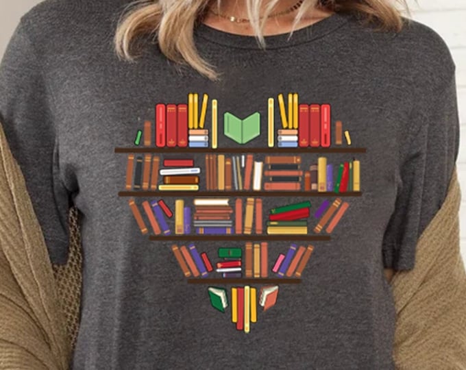 Book Lover Shirt, Book Lover T-shirt, Gift for Librarian, Library Shirt ...