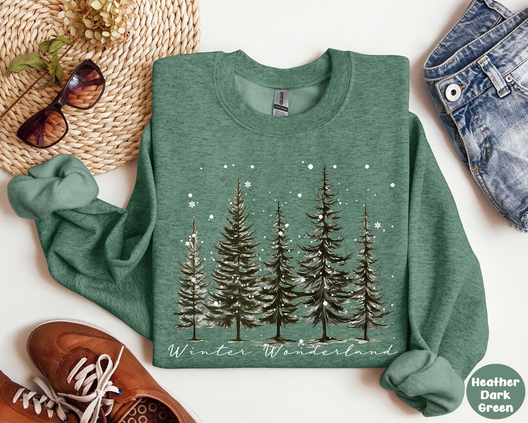 Winter Wonderland Sweatshirt, Christmas Tree Shirt - Etsy