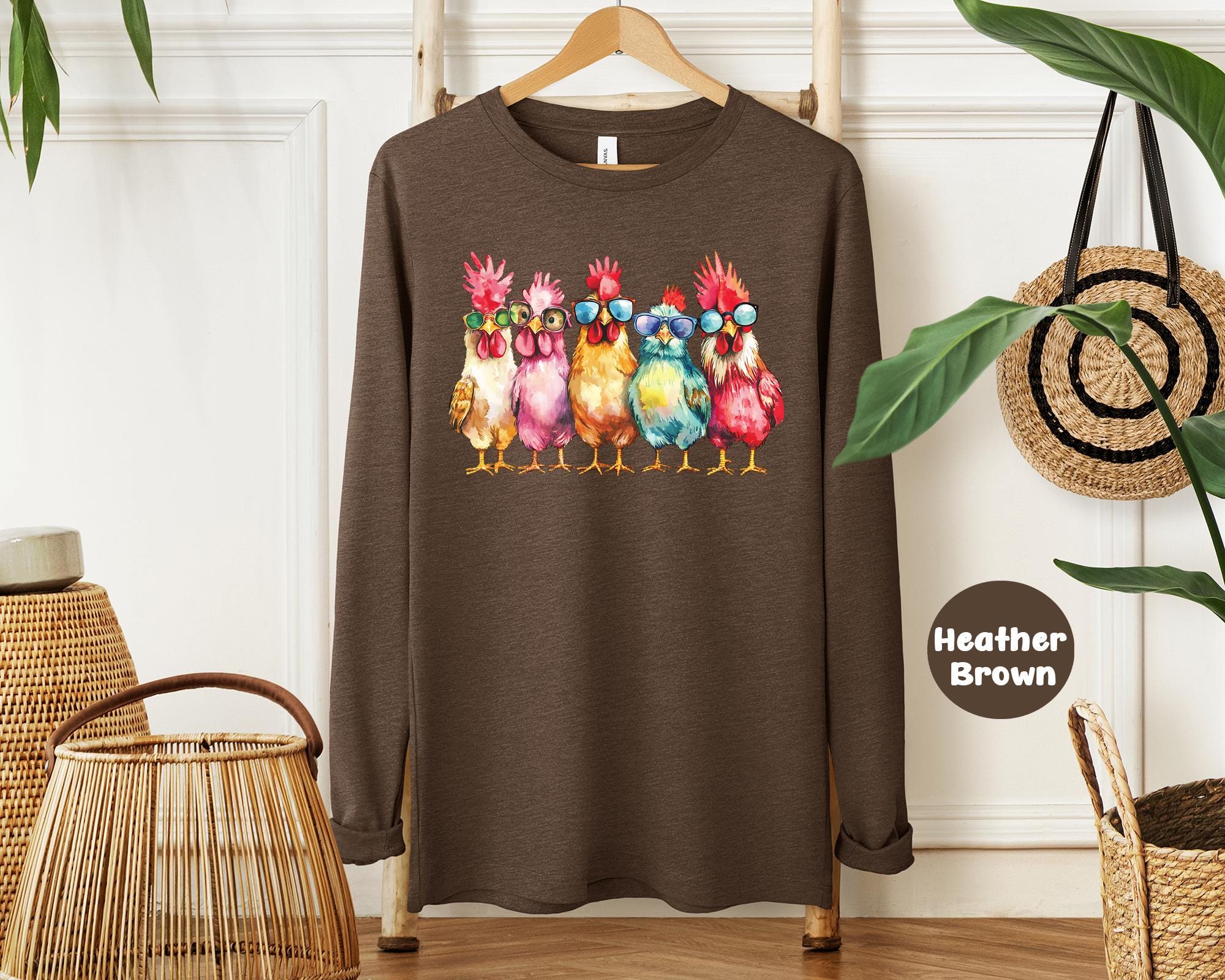 Chicken Sweatshirt, Mothers Day Chicken Sweatshirt, Women Chicken ...