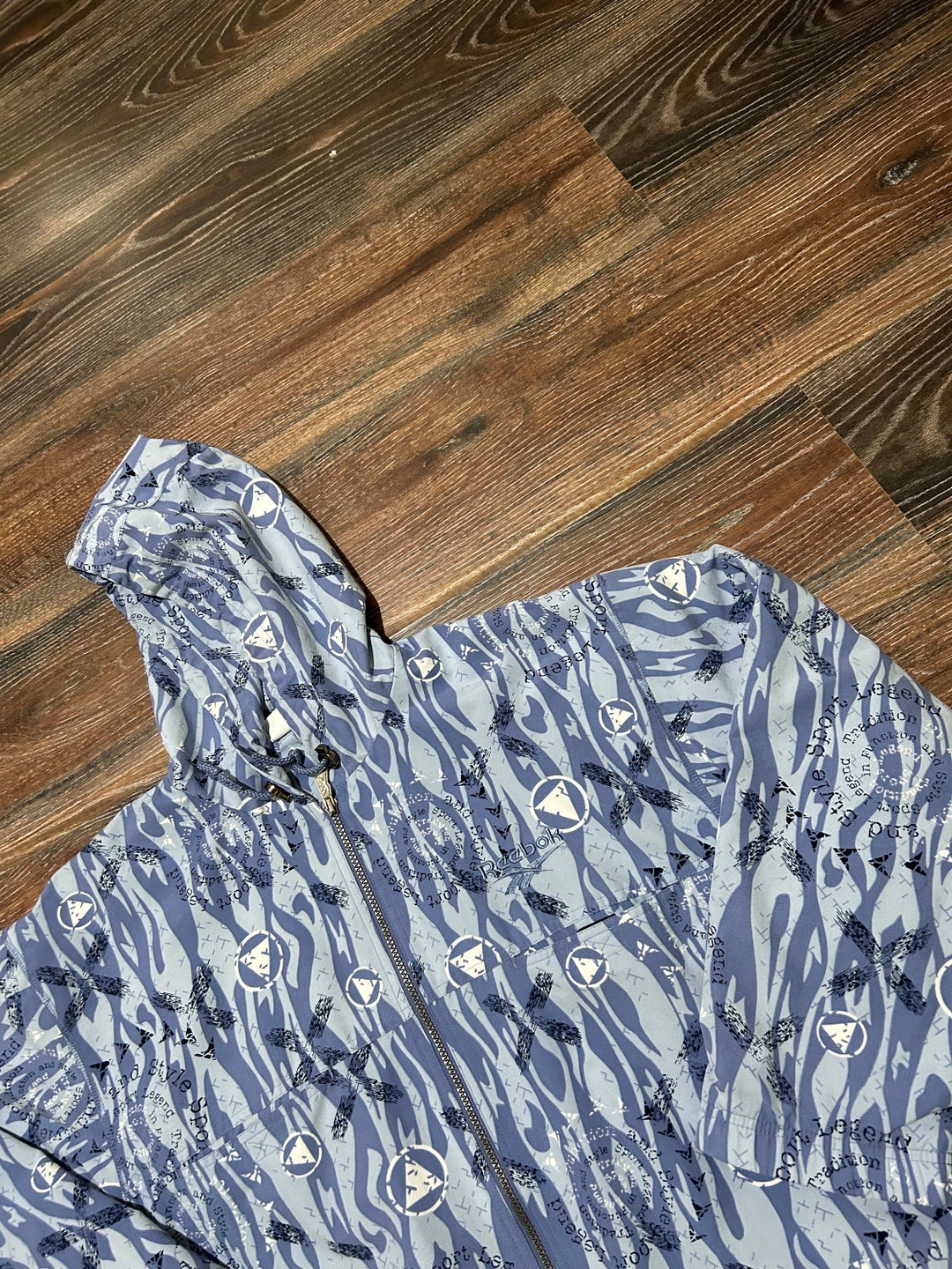 Vintage Rare Reebok Jacket / Crazy Pattern / Size 42 / 90s Clothing ...