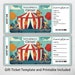 Circus Gift Ticket, Circus Gift Voucher, Surprise Ticket Reveal ...