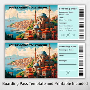 Boarding Pass Istanbul, Surprise Trip to Istanbul, Surprise Boarding ...