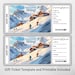 Skiing Gift Ticket, Snow Trip Voucher, Surprise Ticket Reveal, Surprise ...
