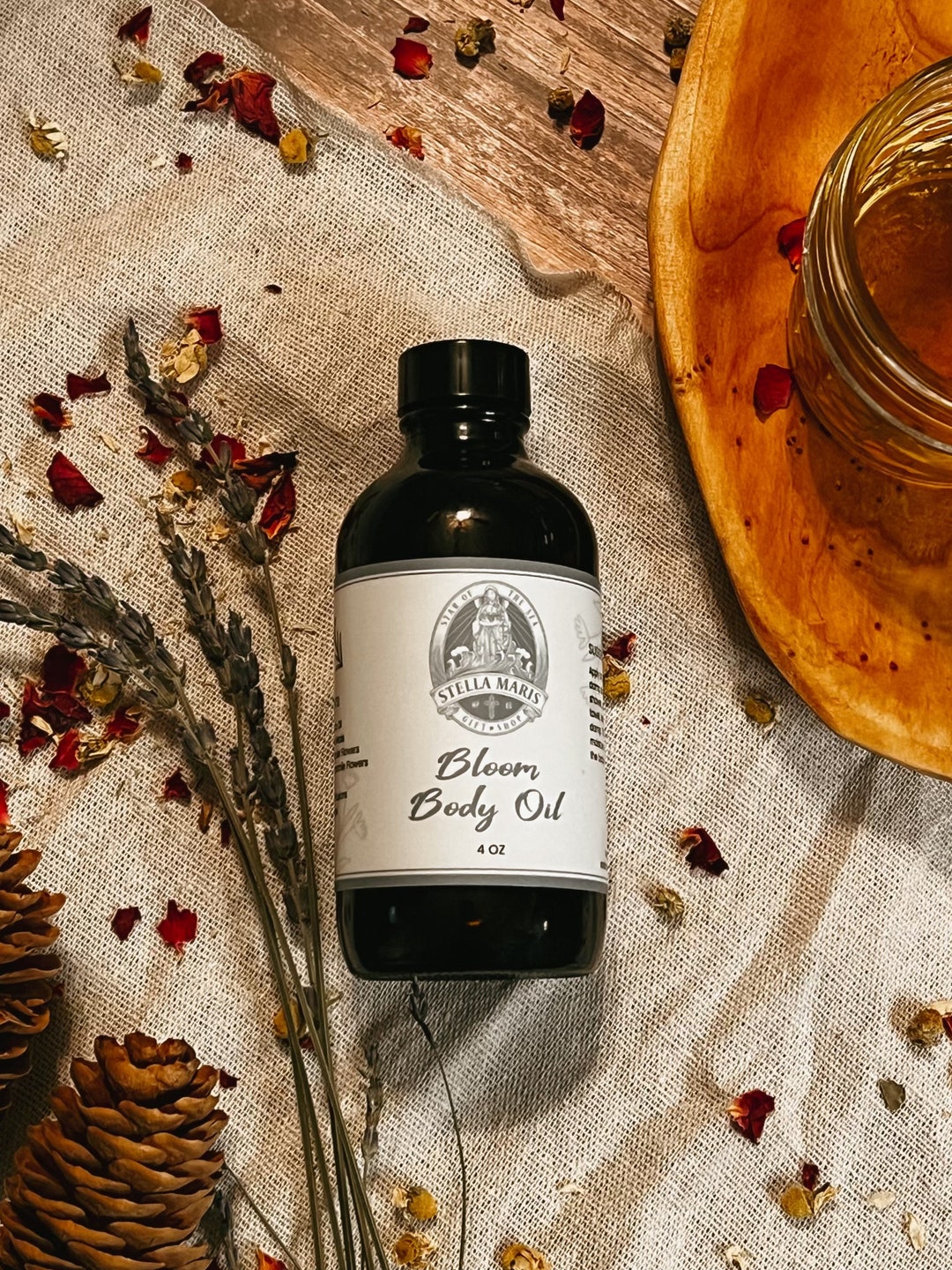 Bloom Body Oil Organic Ingredients Whole Plant Chamomile, Rose ...