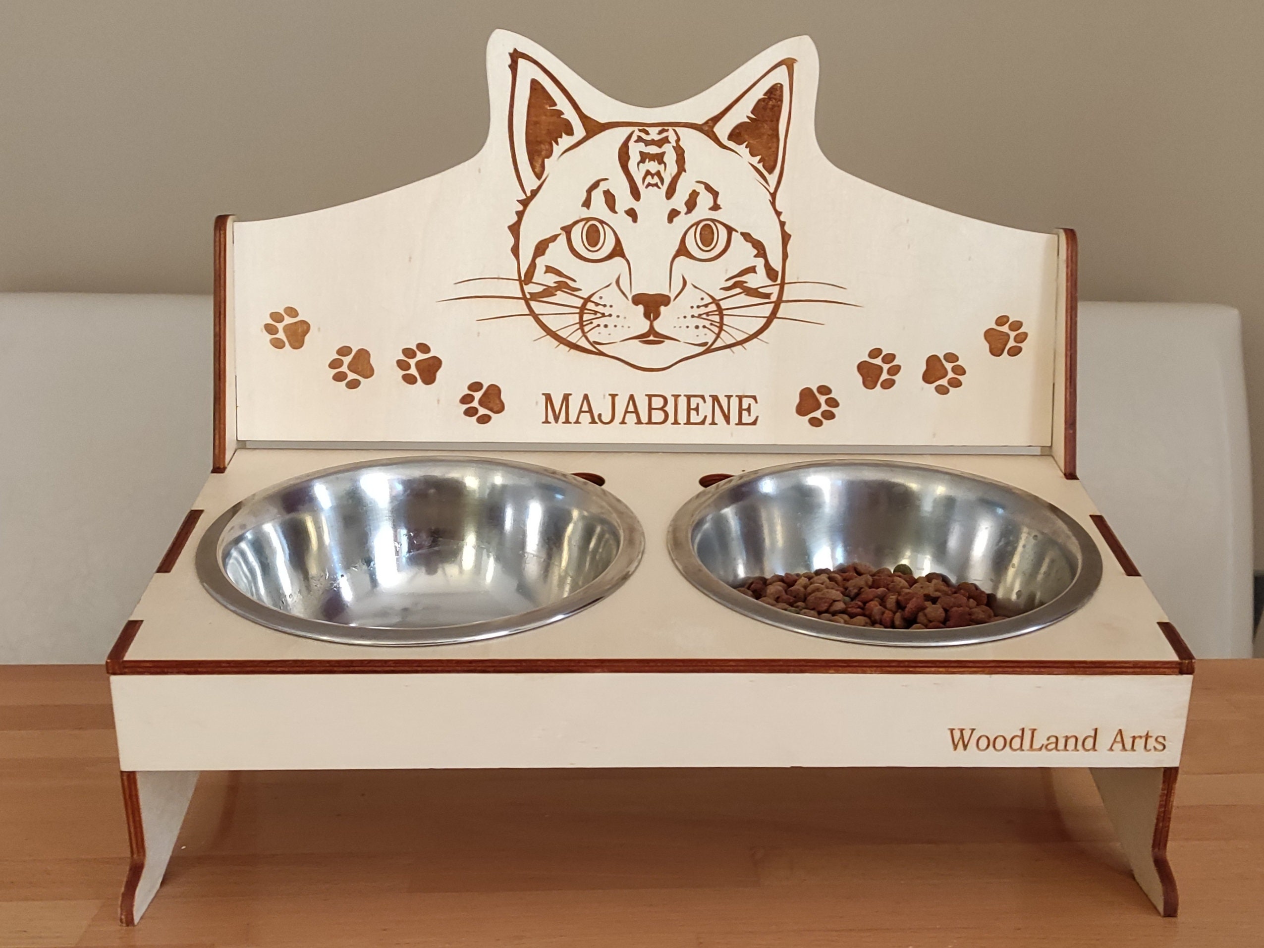 Laser Cut File Katzen Fressnapf Fressnapf Futternapf Futterstation ...