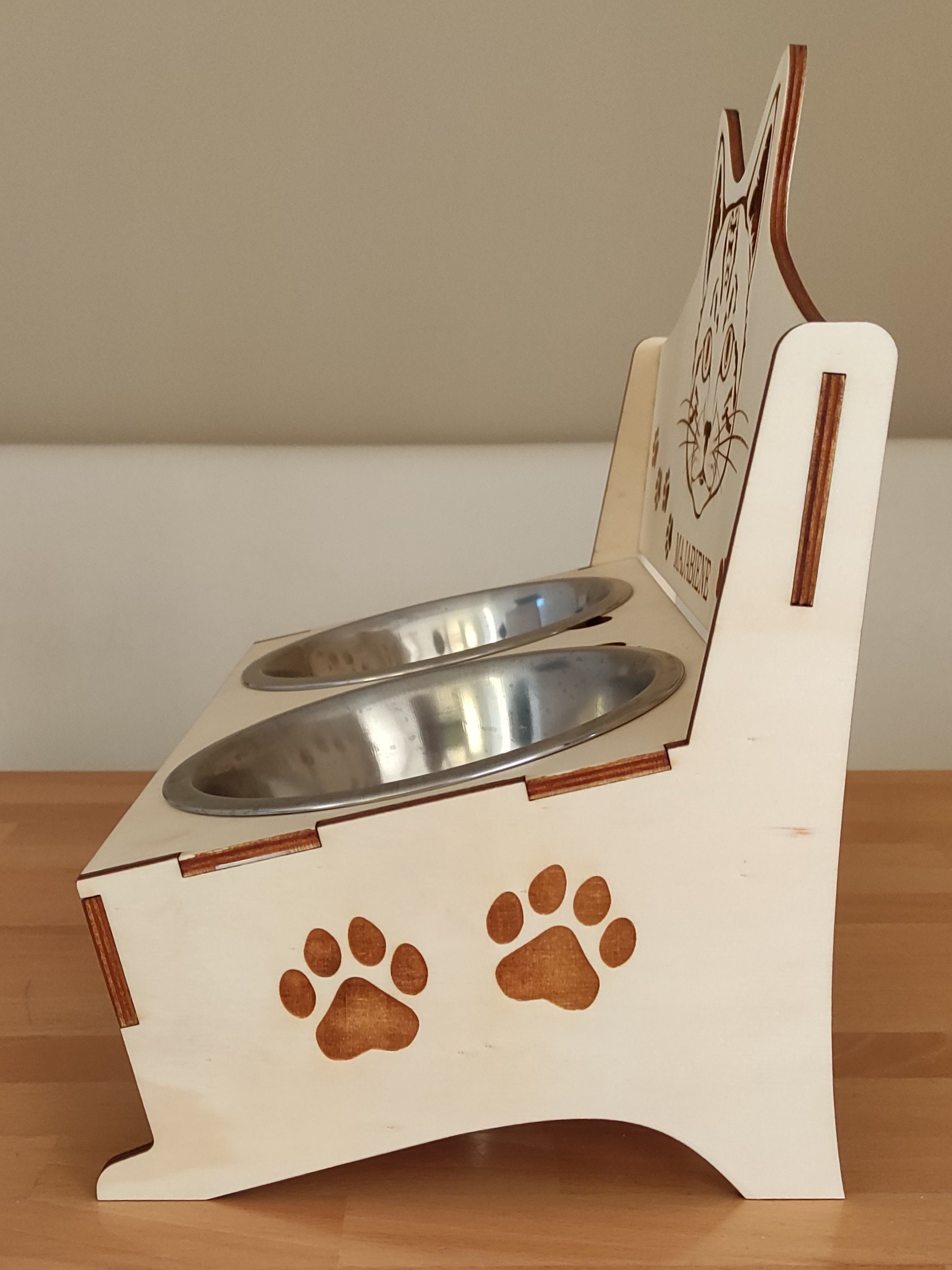 Laser Cut File Katzen Fressnapf Fressnapf Futternapf Futterstation ...