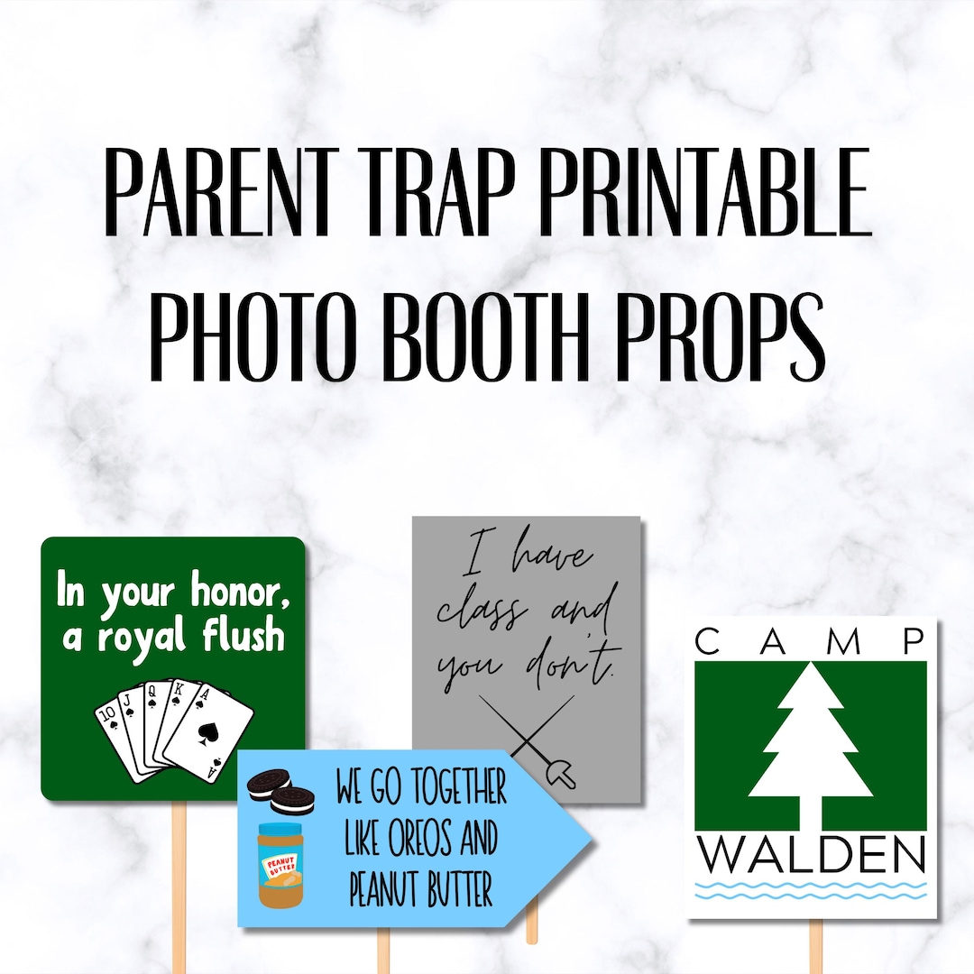 Camp Walden Photo Booth Props: Parent Trap Party Printables (PDF ...