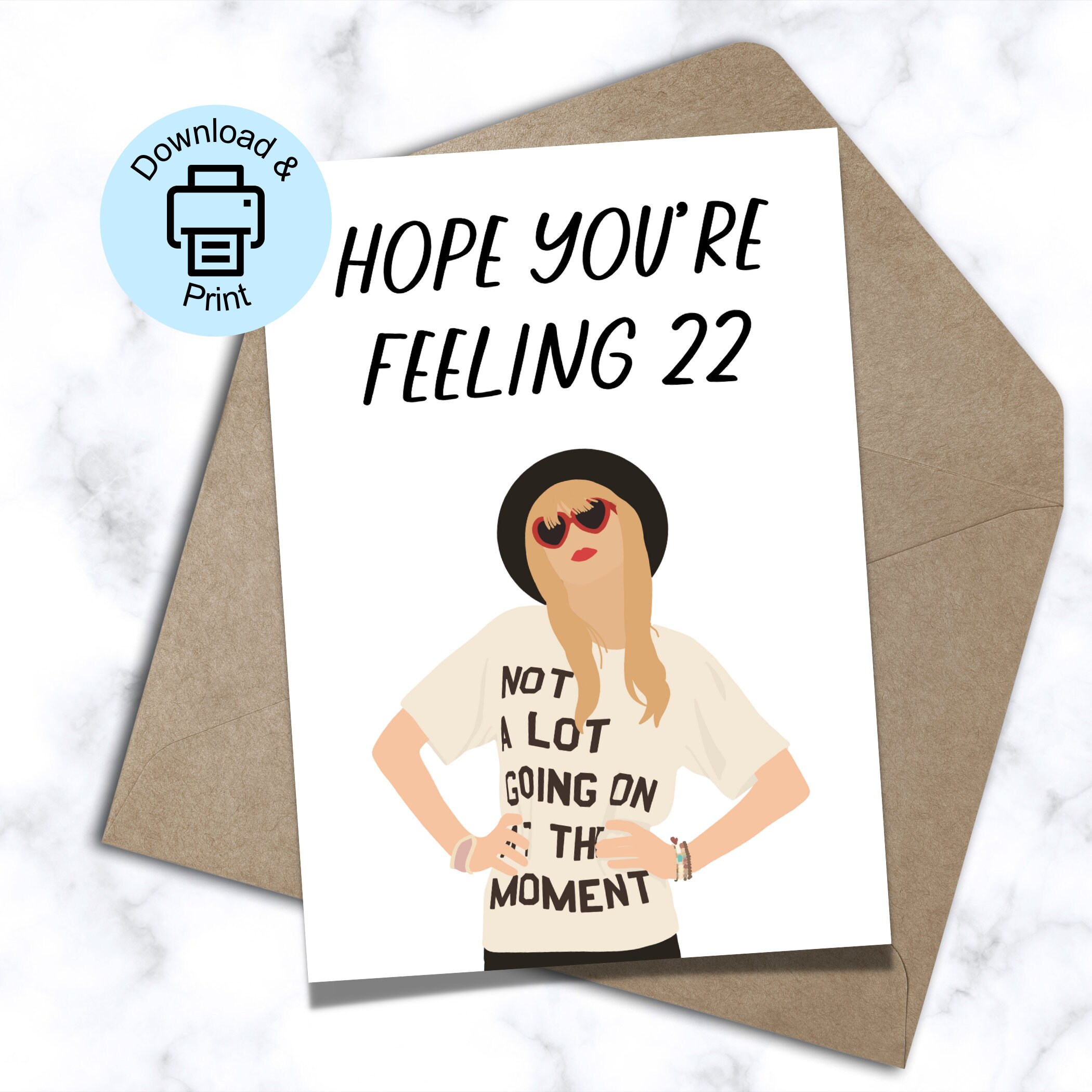 Taylor Swift Printable Birthday Card Swiftie Birthday Card - Etsy