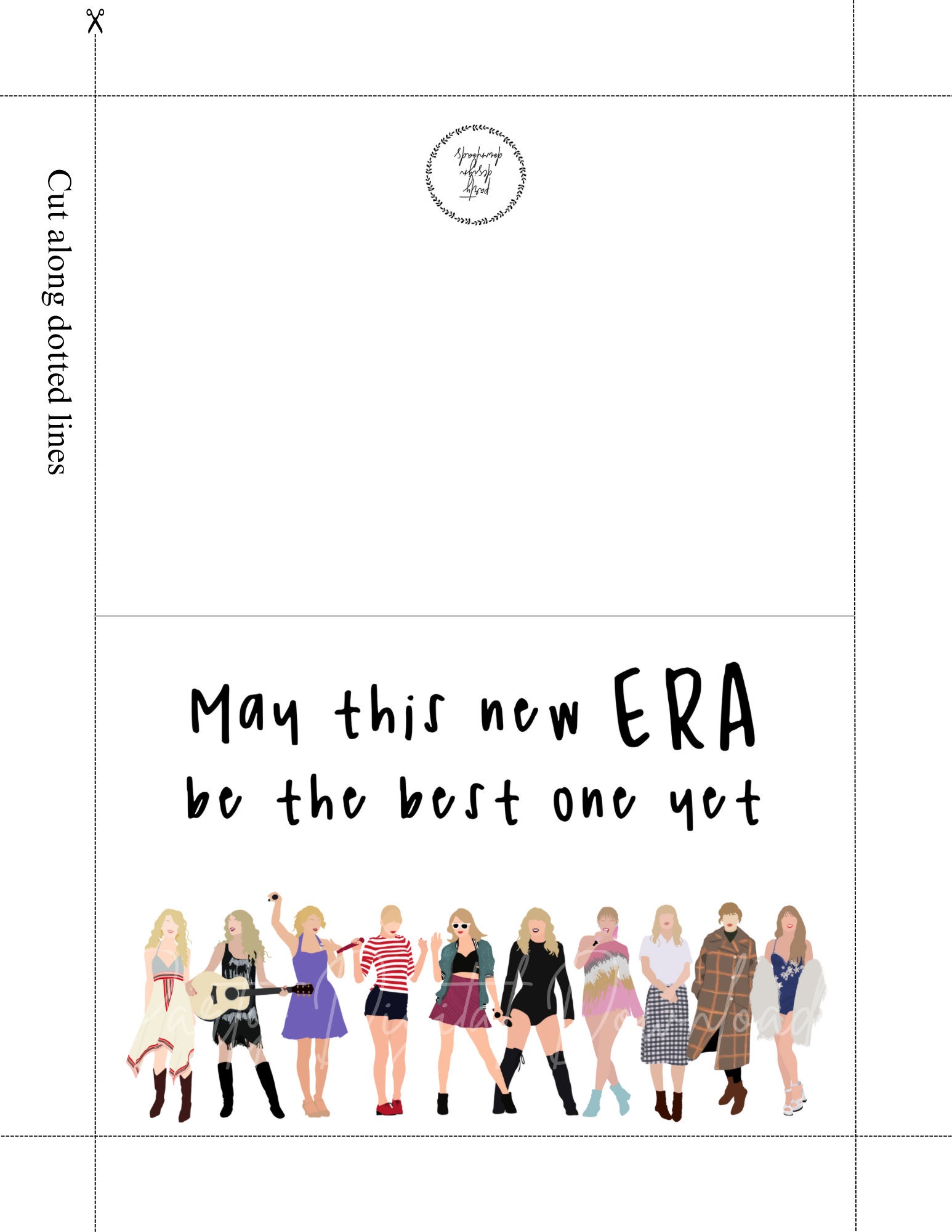 Taylor Swift Printable Birthday Card Swiftie Birthday Card - Etsy