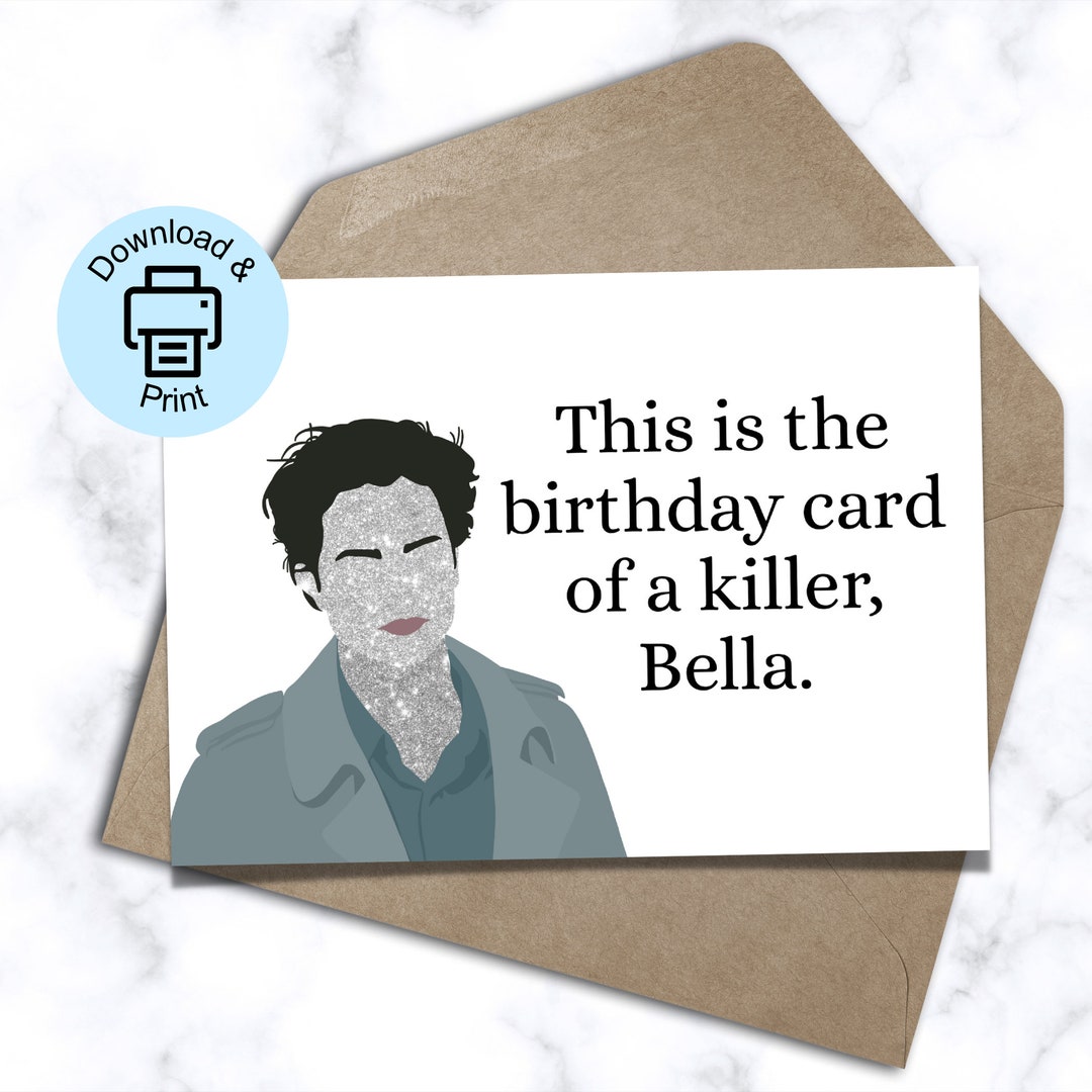 This is the Birthday Card of a Killer Printable Birthday Card - Etsy