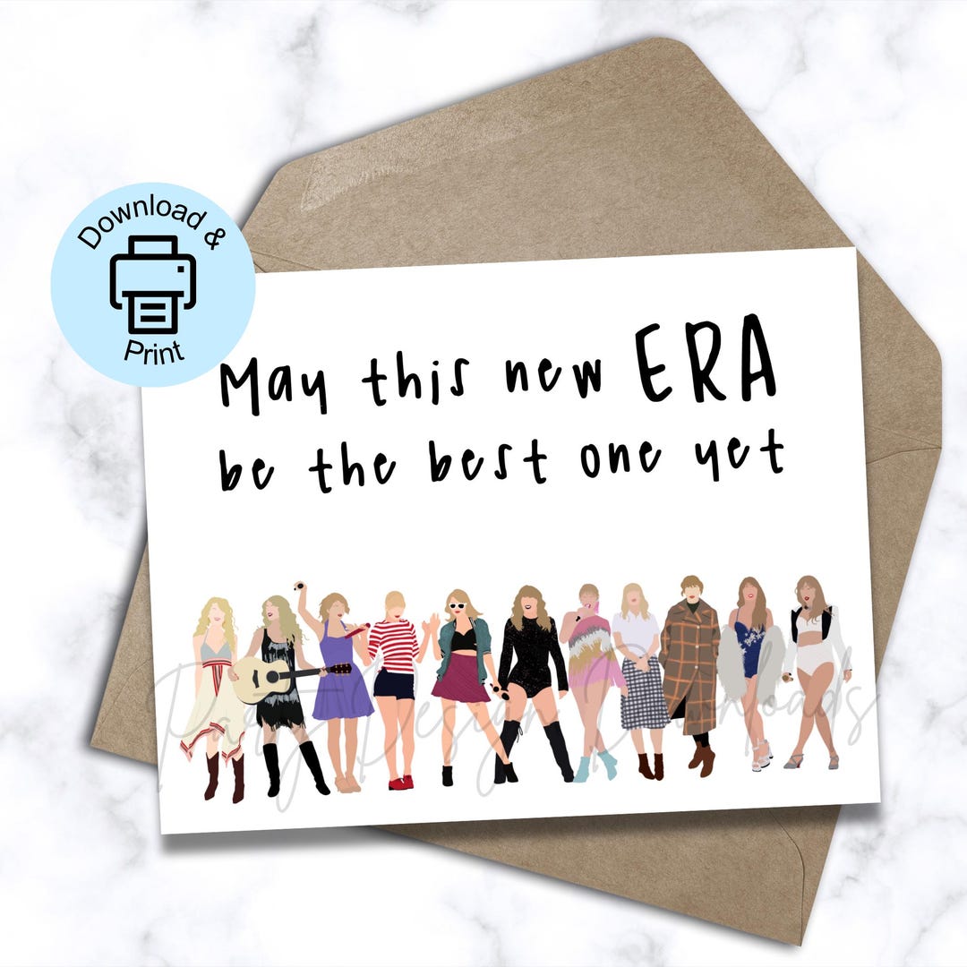 TS Printable Birthday Card, Swiftie Birthday Card, Taylor Bday Card ...
