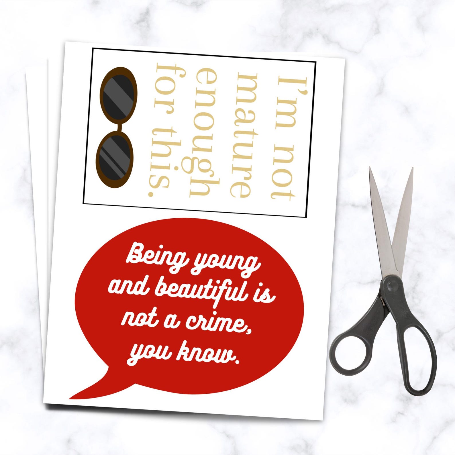 Camp Walden Photo Booth Props: Parent Trap Party Printables (PDF ...