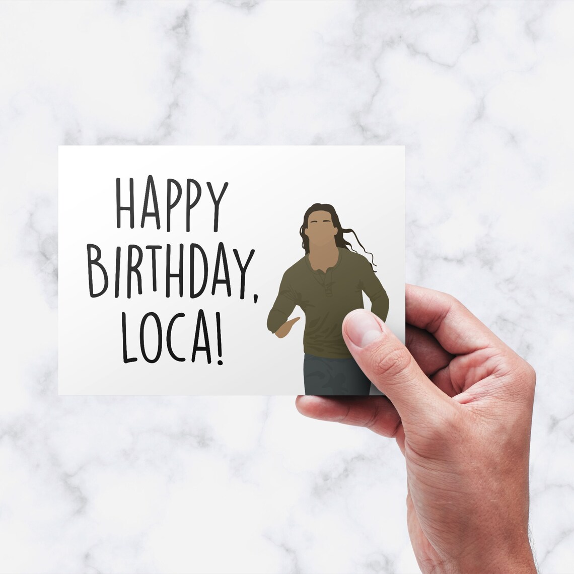 Happy Birthday Loca Printable Birthday Card Bella Where the - Etsy