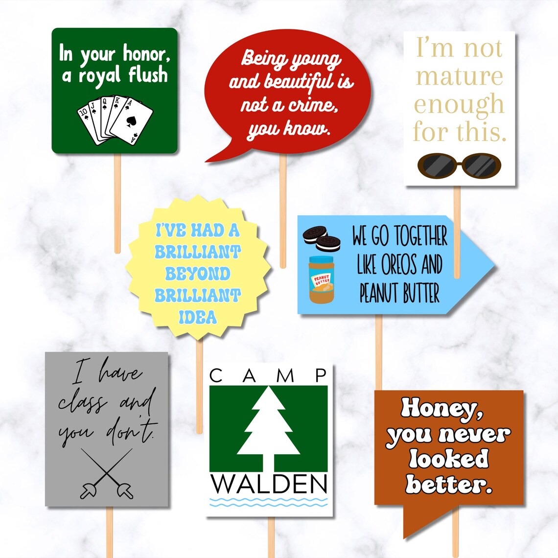 Camp Walden Photo Booth Props: Parent Trap Party Printables (PDF ...