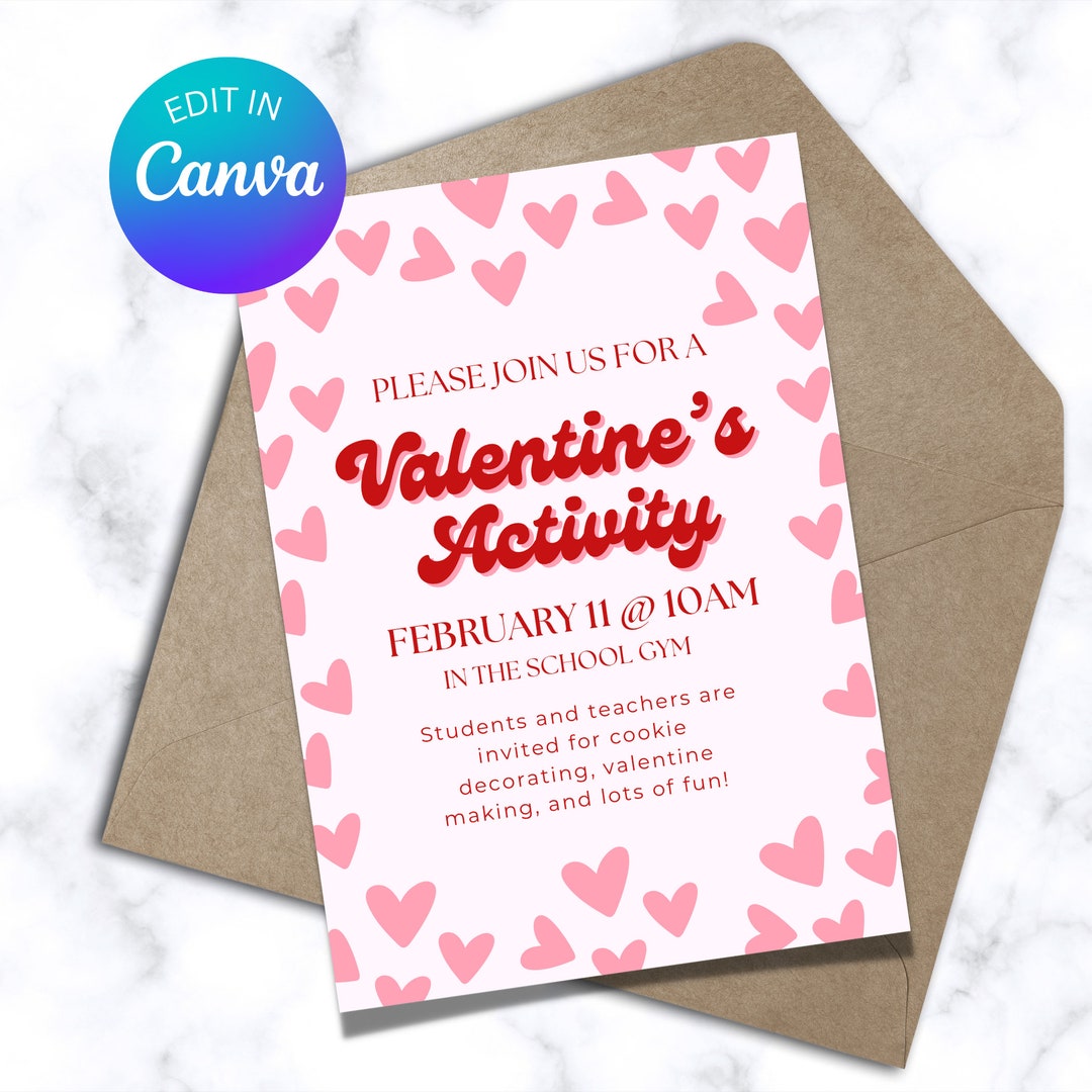Valentines Day Party Invitation, Valentine Invite, Holiday Party ...