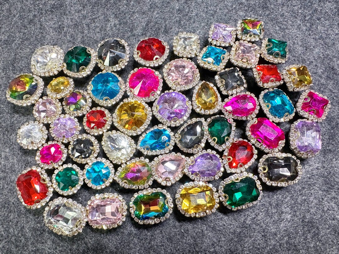 Bling Bling Multishapes Metal GEM Rhinestones Shoe Charms Unique ...