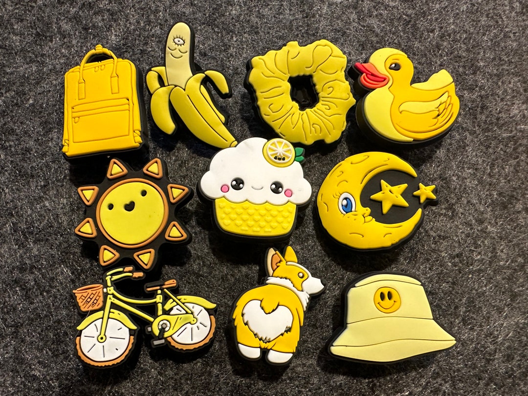 Brighten Yellow Theme Fancy Shoe Charms Sunshine Smiling Face and More ...