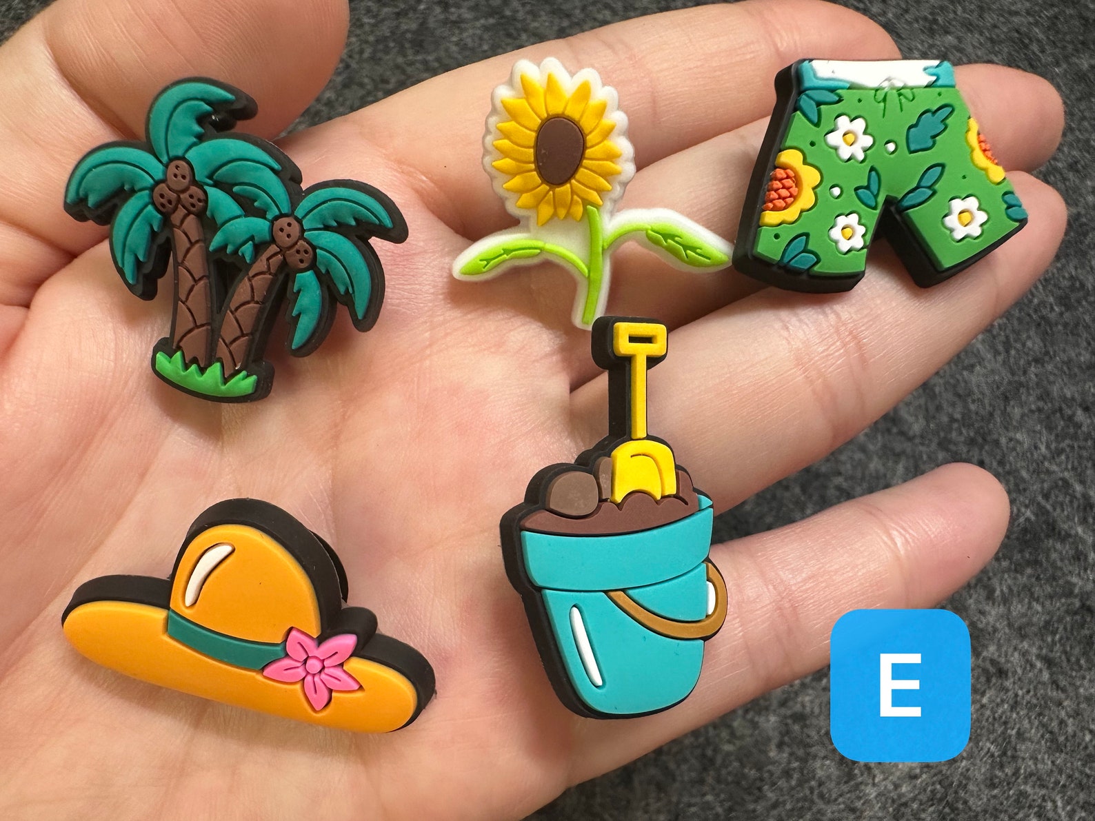 Hot Summer Theme Fancy Shoe Charms Vacation Beach Sand Surfing and More ...