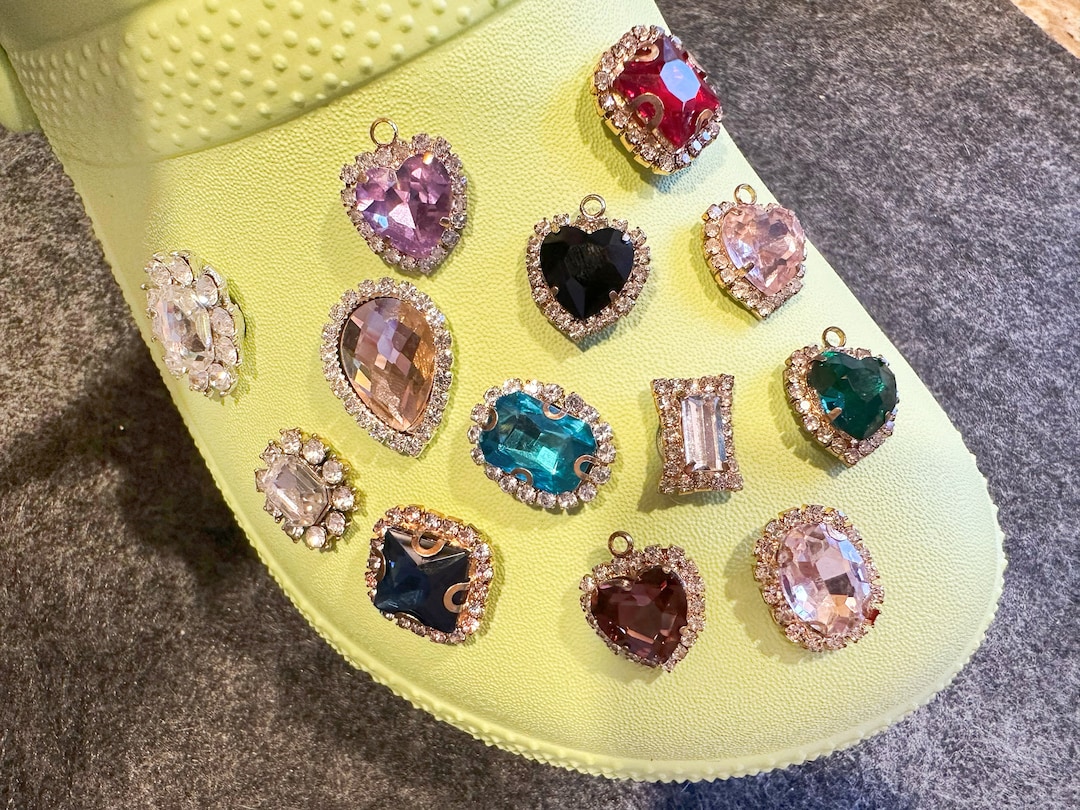 Rhinestone Gem Croc Charms: Shoe Decoration, Valentine's Gift - Etsy