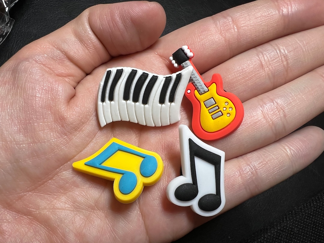 Music Shoe Charms: Piano, Guitar, Notes - PVC Croc Charms - Etsy