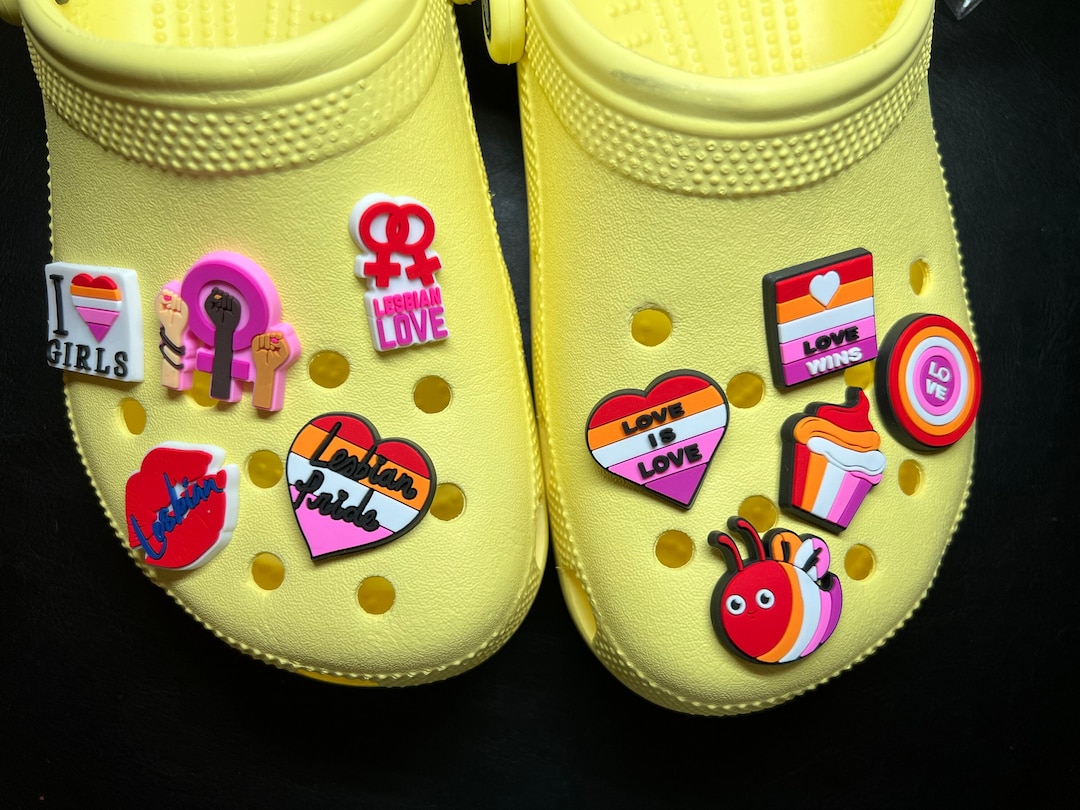 Lesbian Pride Shoe Charms: Waterproof PVC Shoe Decoration - Etsy