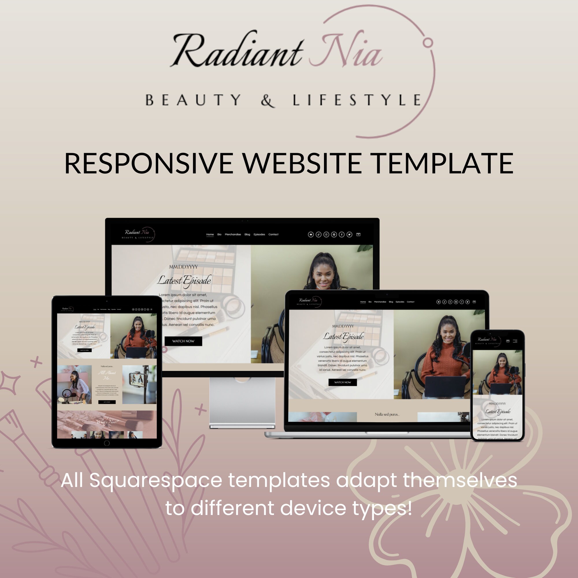 Squarespace Blogger Website Template Blog Web Design - Etsy