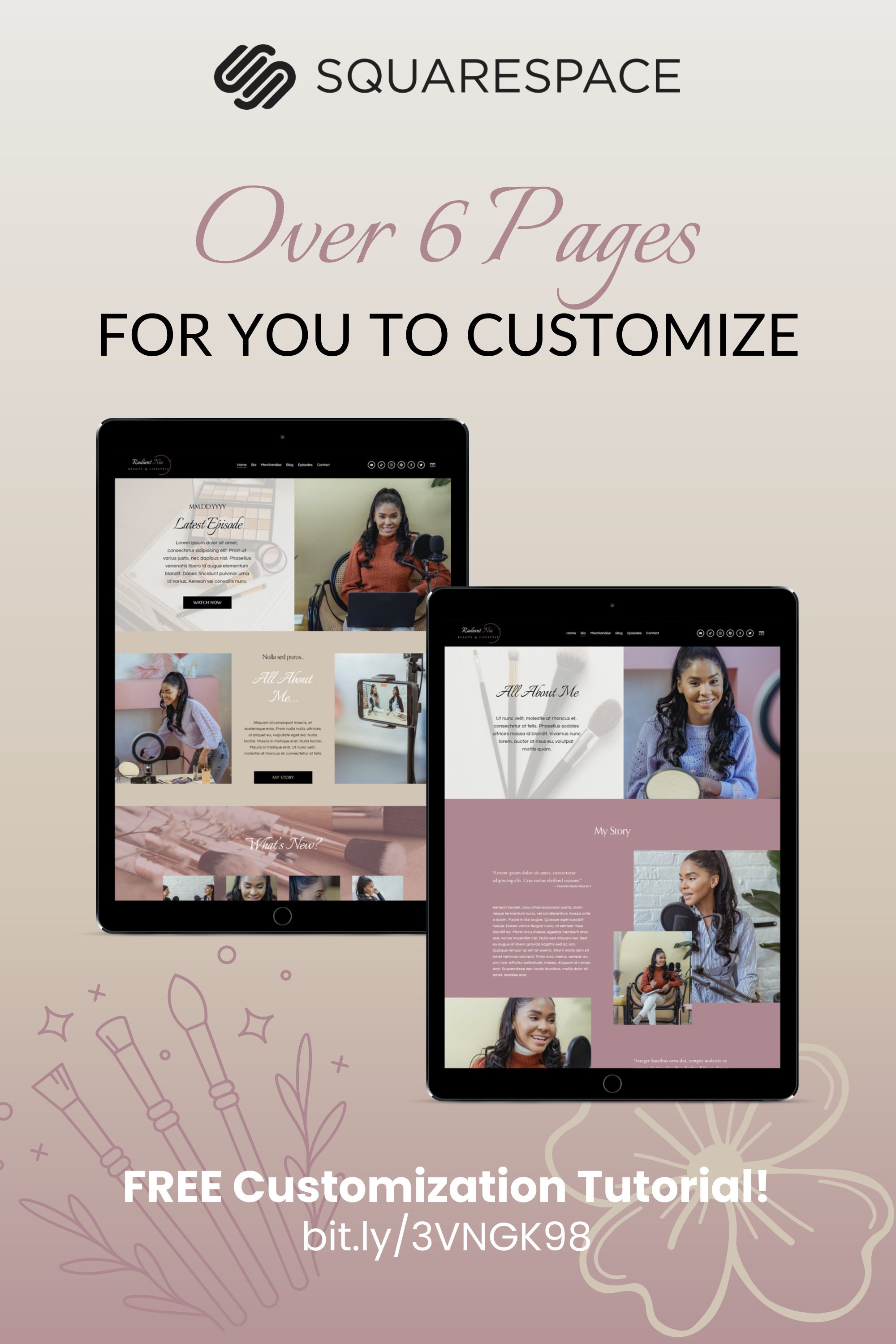 Squarespace Blogger Website Template Blog Web Design - Etsy