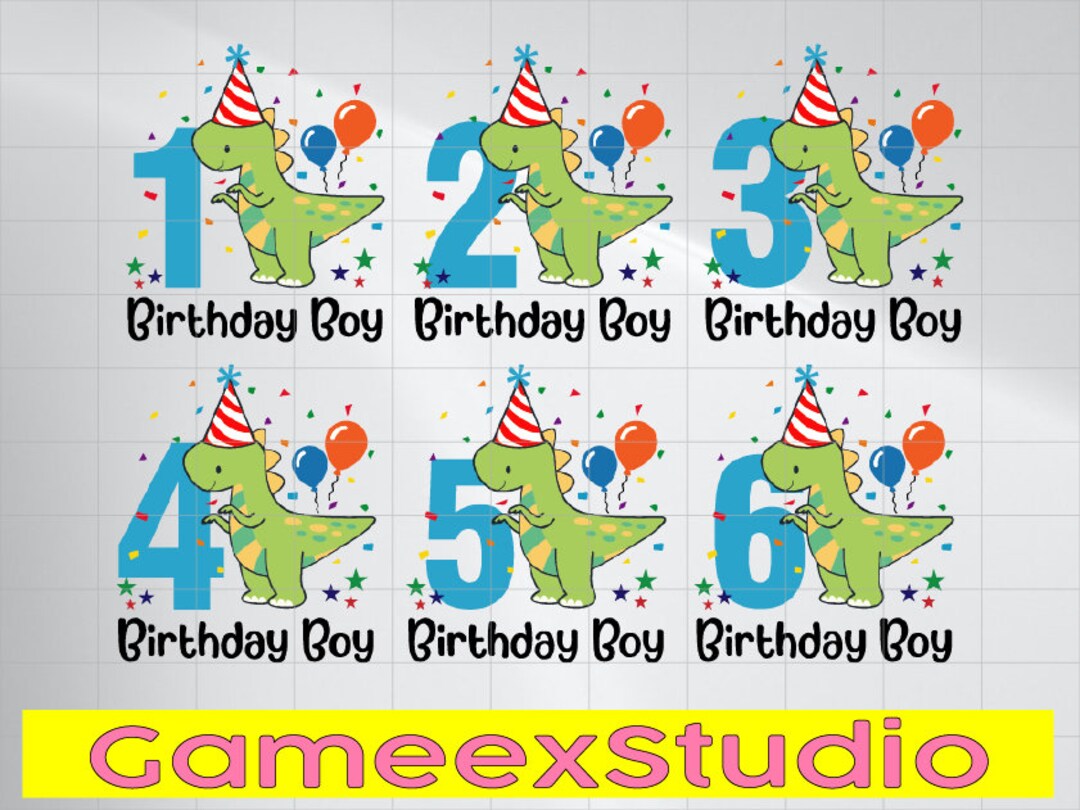 Dinosaur Birthday Numbers SVG, Dinosaur Number 1, It's My 2nd 3rd 4th ...