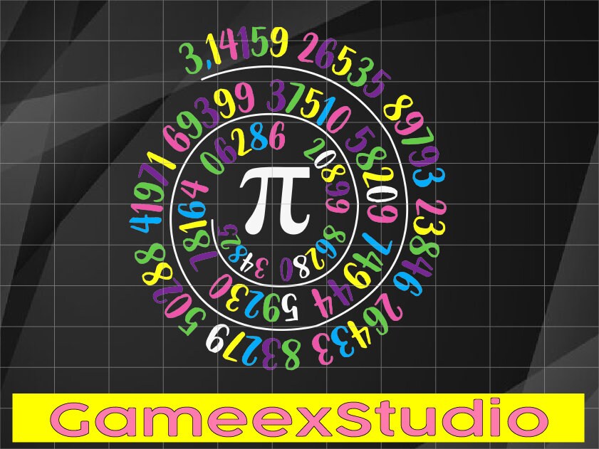Pi Day Spiral Pi Color Numbers Teacher Student Svg Png Math - Etsy UK