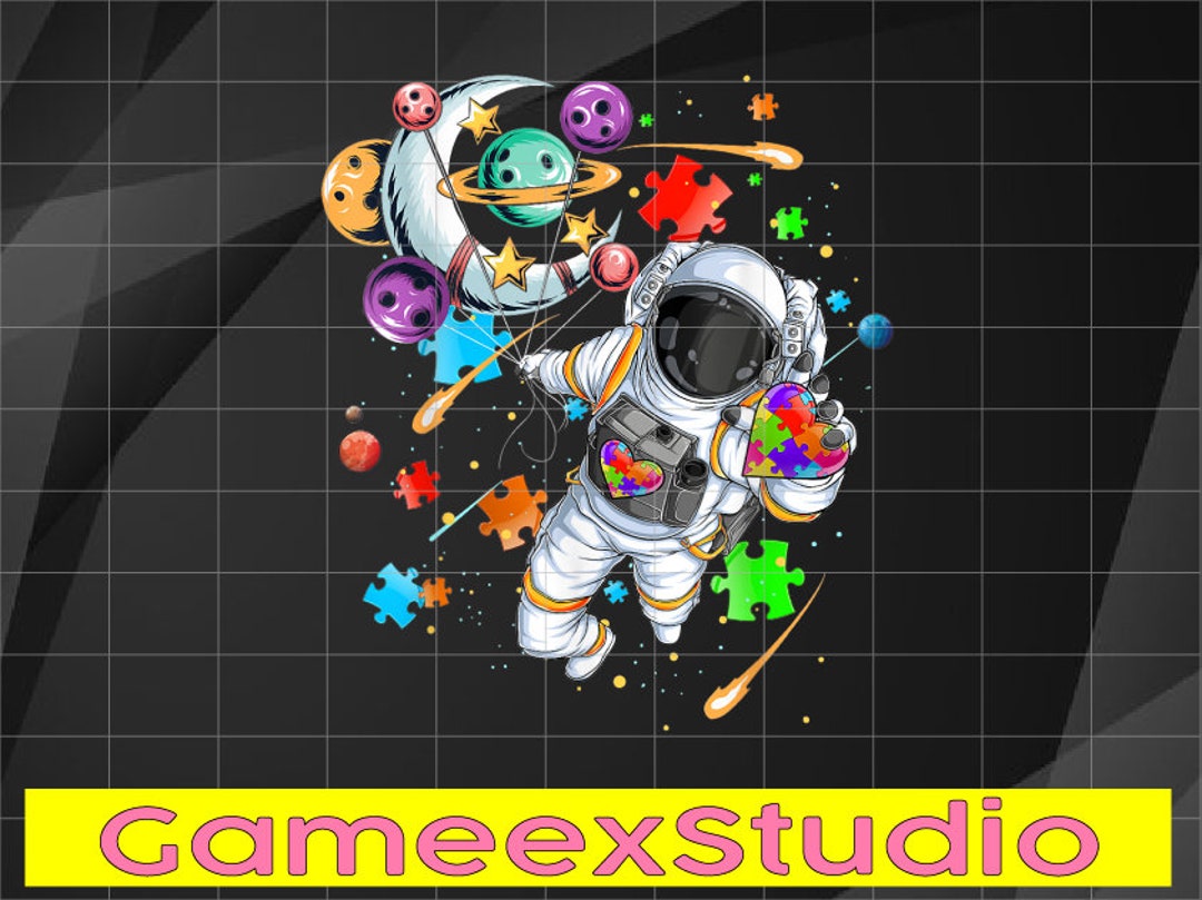 PNG ONLY Space Astronuat Balloon Autism Png, Solar System Autism Png ...