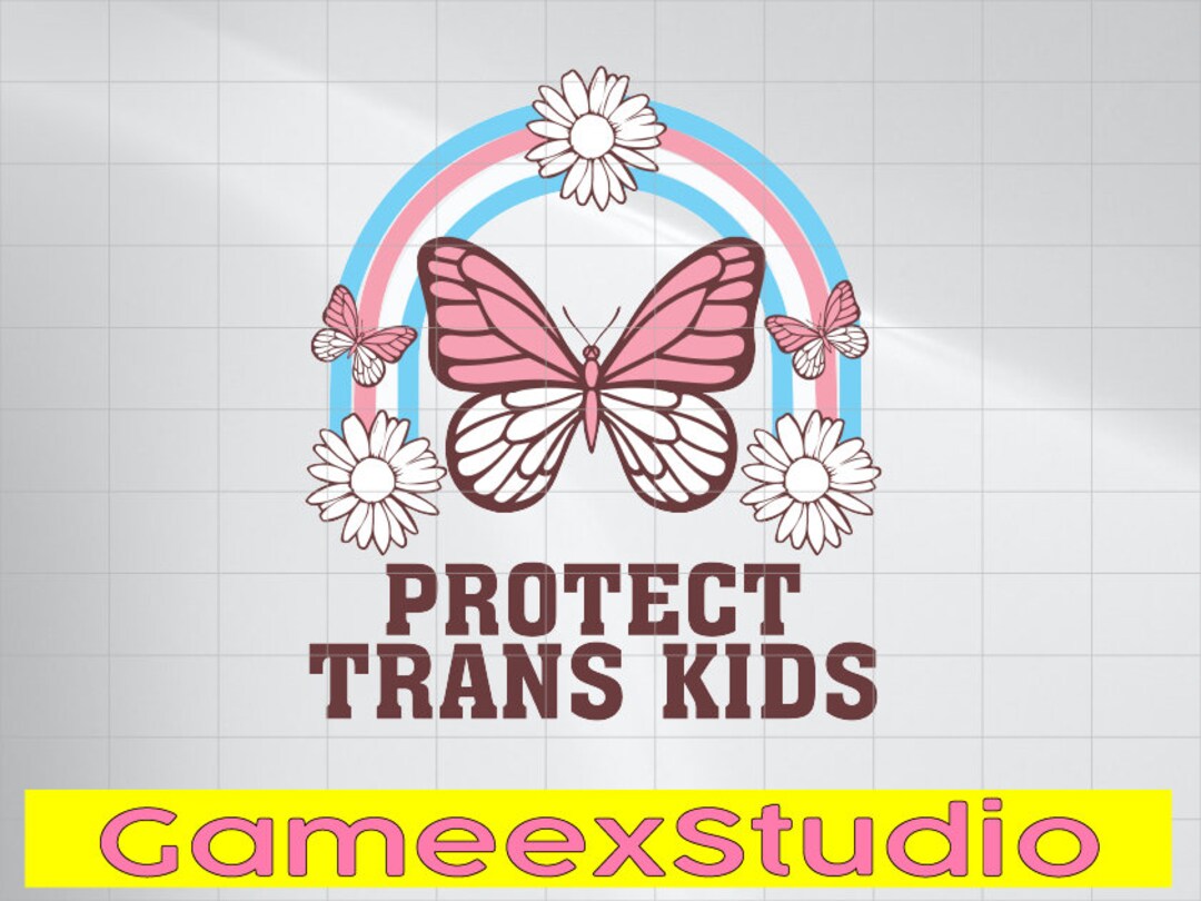 Protect Trans Kids Rainbow Butterfly LGBT LGBTQ Pride Svg, Protect ...