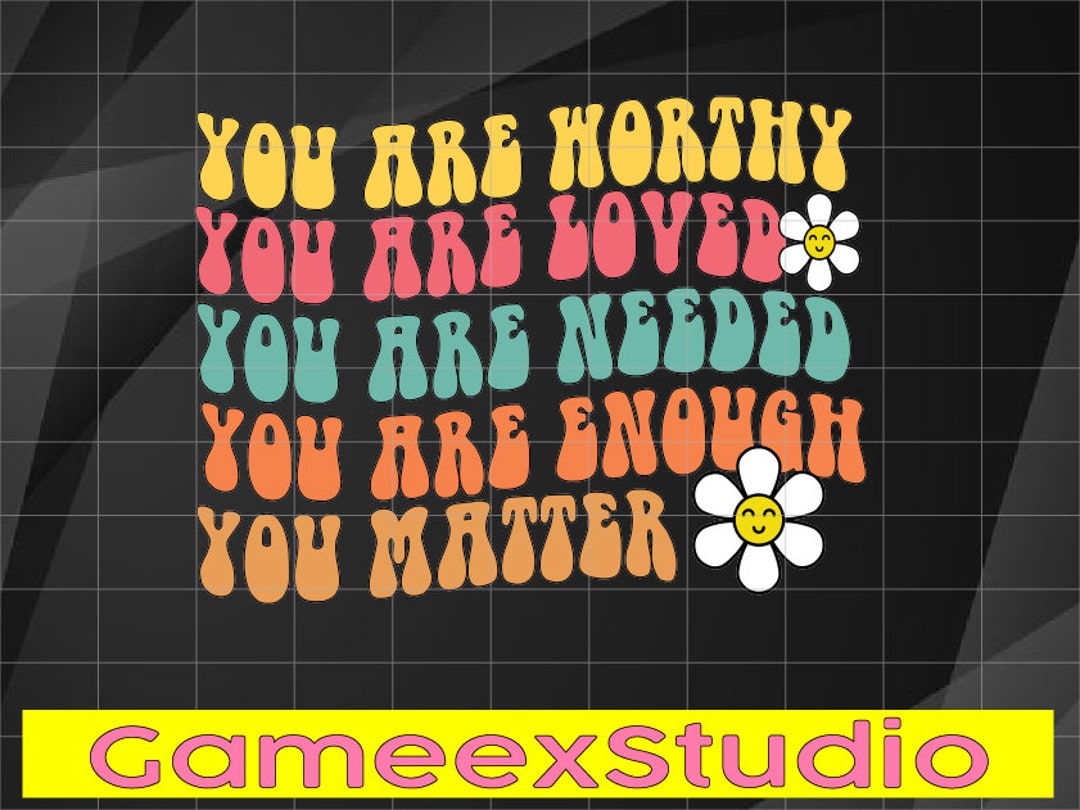 You Matter Kindness Be Kind Groovy Mental Health Awareness Svg, You Are ...