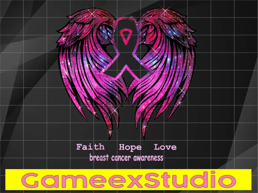 Breast Cancer Faith Hope Love Wings Png, Awareness Breast Cancer Wings ...