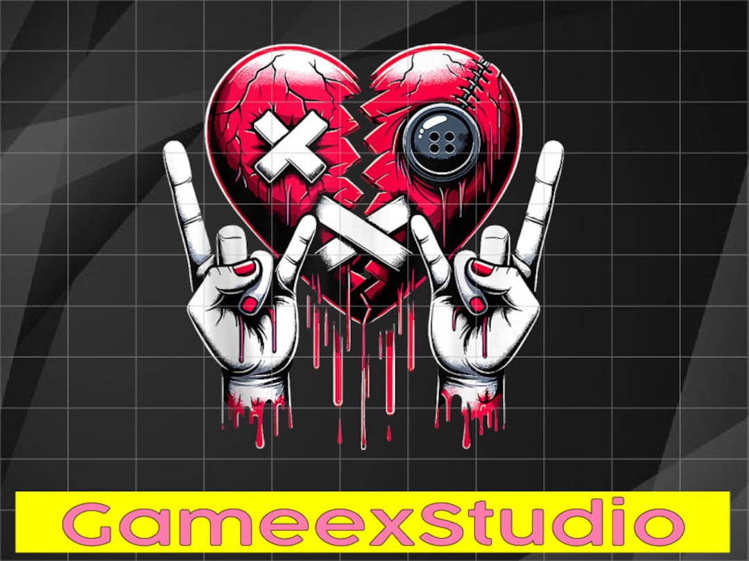 PNG ONLY Loser Lover Drip Hurt Broken Heart Pain Valentine Rock Sign ...