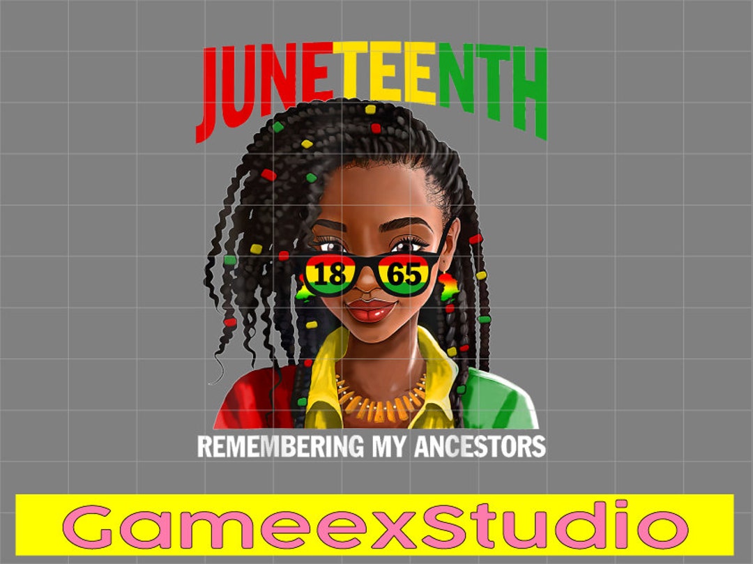 PNG ONLY Juneteenth Loc'd Hair Black Women Png, Remembering My ...