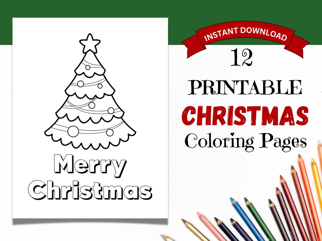 Baby Christmas Coloring Book, PRINTABLE Children's Simple Christmas ...
