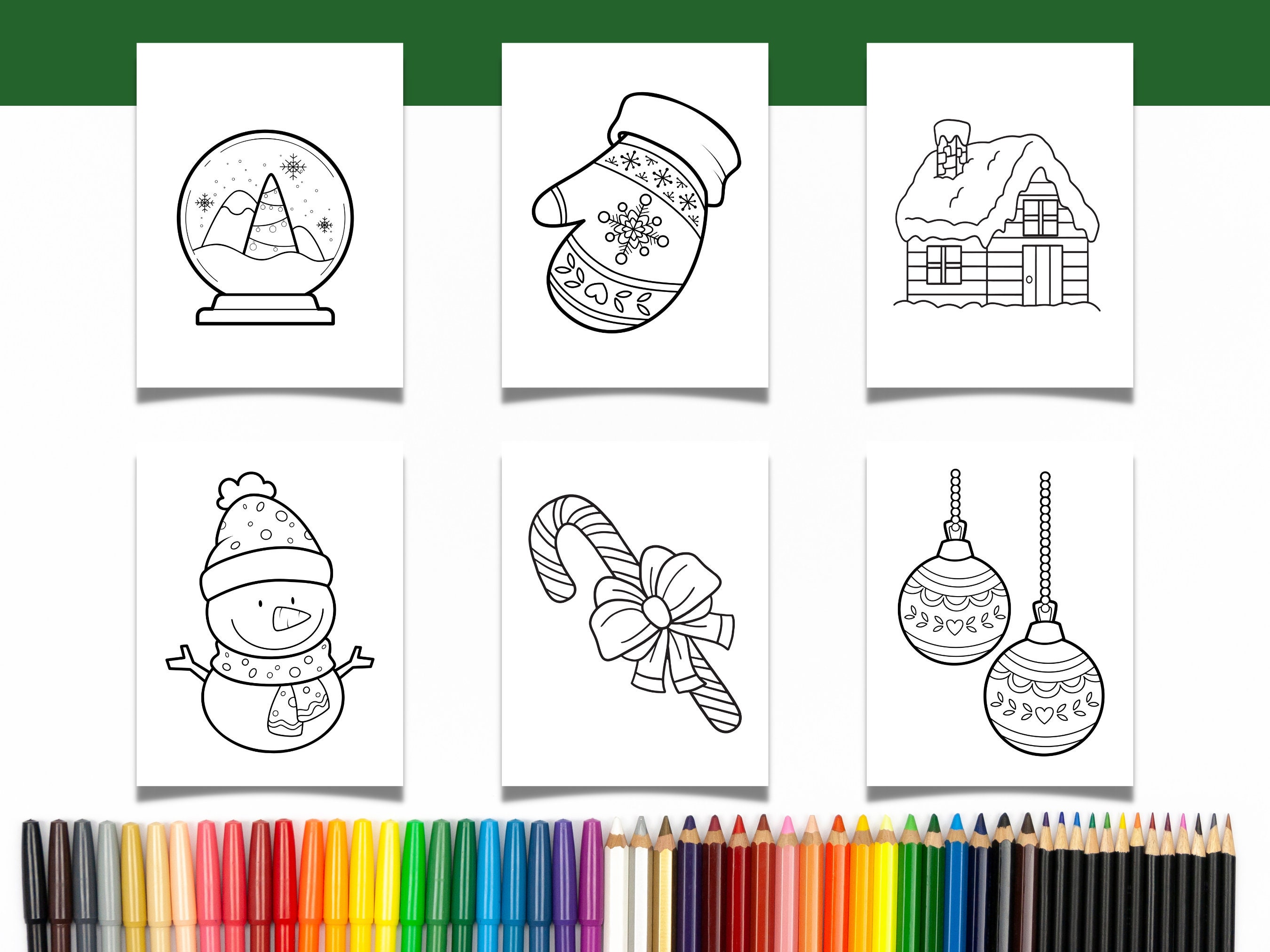 Baby Christmas Coloring Book, PRINTABLE Children's Simple Christmas ...