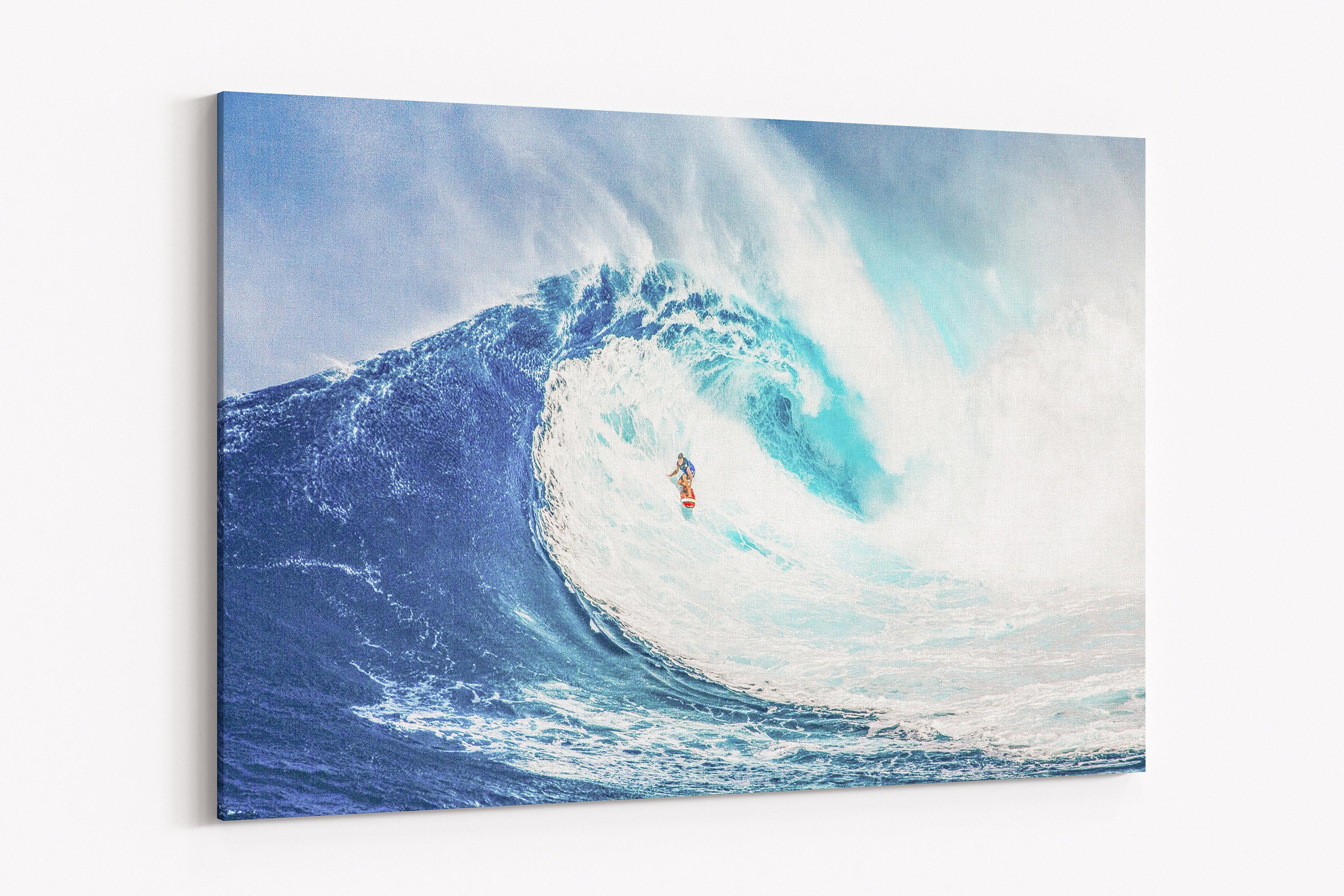 Surf Wall Art Print, Surfer Poster on Canvas, Surf Wave Print Art ...