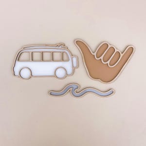 Shaka Coastal Wall Decor Shapes Set ~ Shaka | Kombi Van | Ocean Wave ...