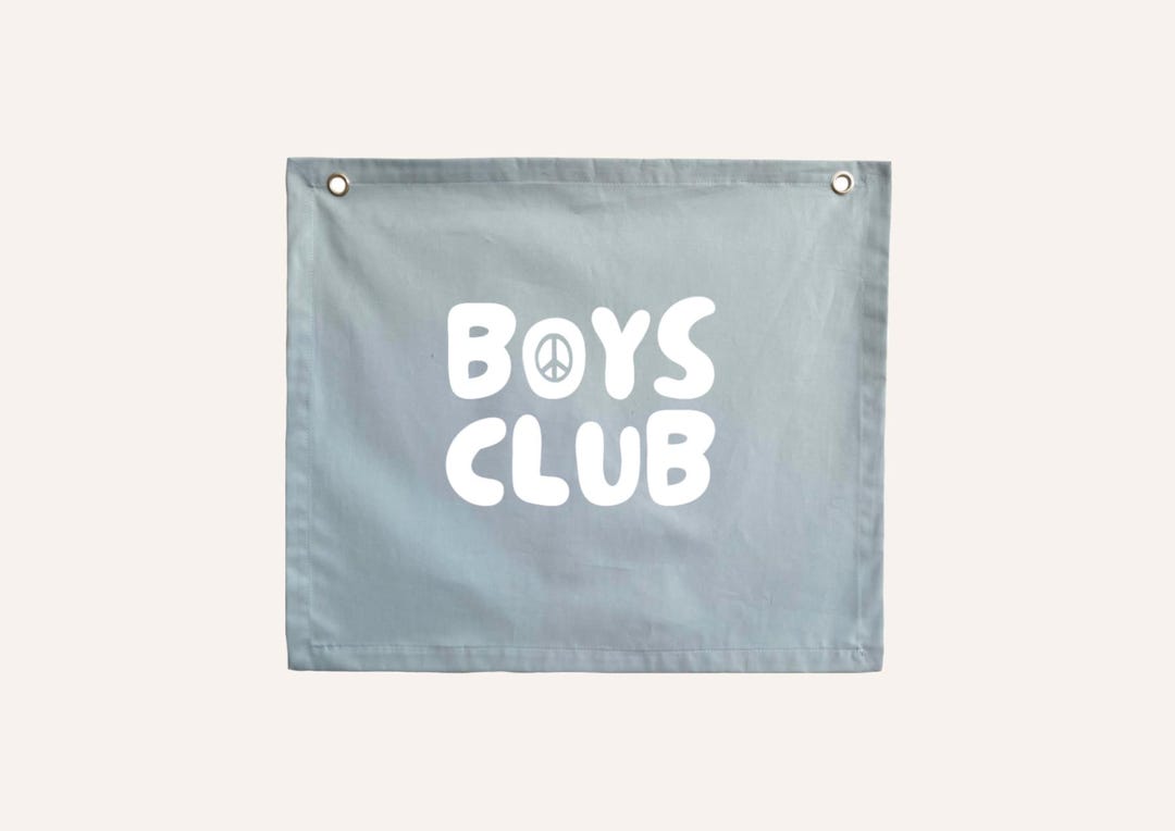Boys Club Kids Wall Banner | Boys Wall Hanging~ Sky Blue - Etsy