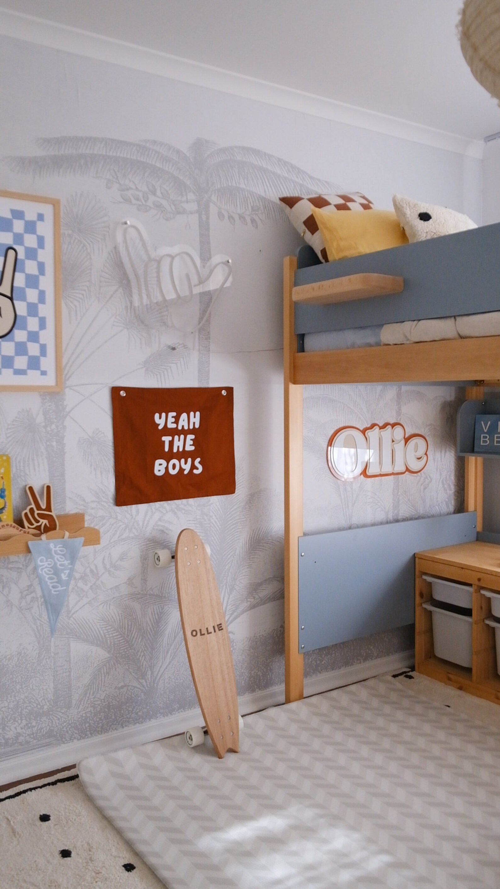 Yeah the Boys Kids Wall Banner | Boys Wall Hanging~ Rust - Etsy