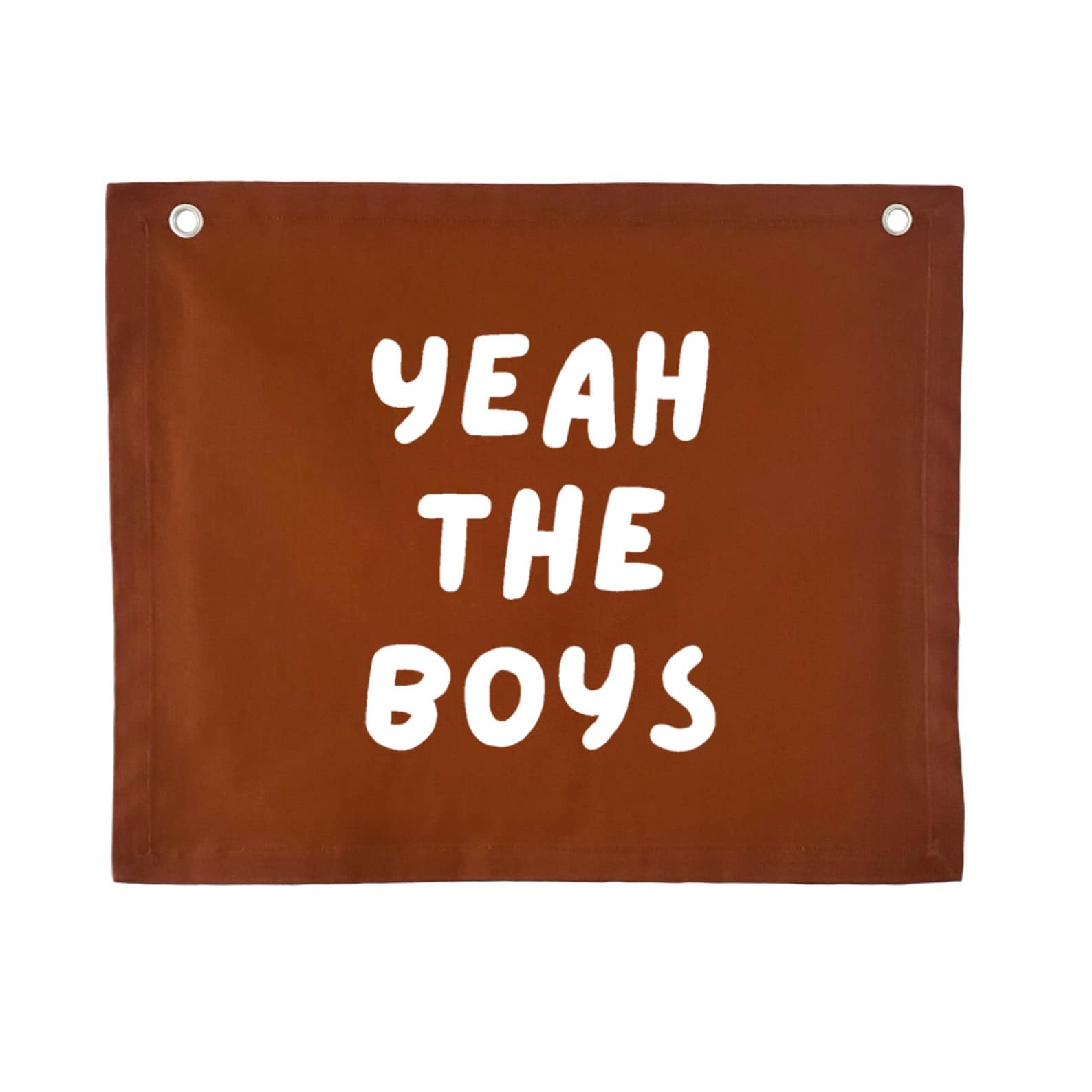 Yeah the Boys Kids Wall Banner | Boys Wall Hanging~ Rust - Etsy