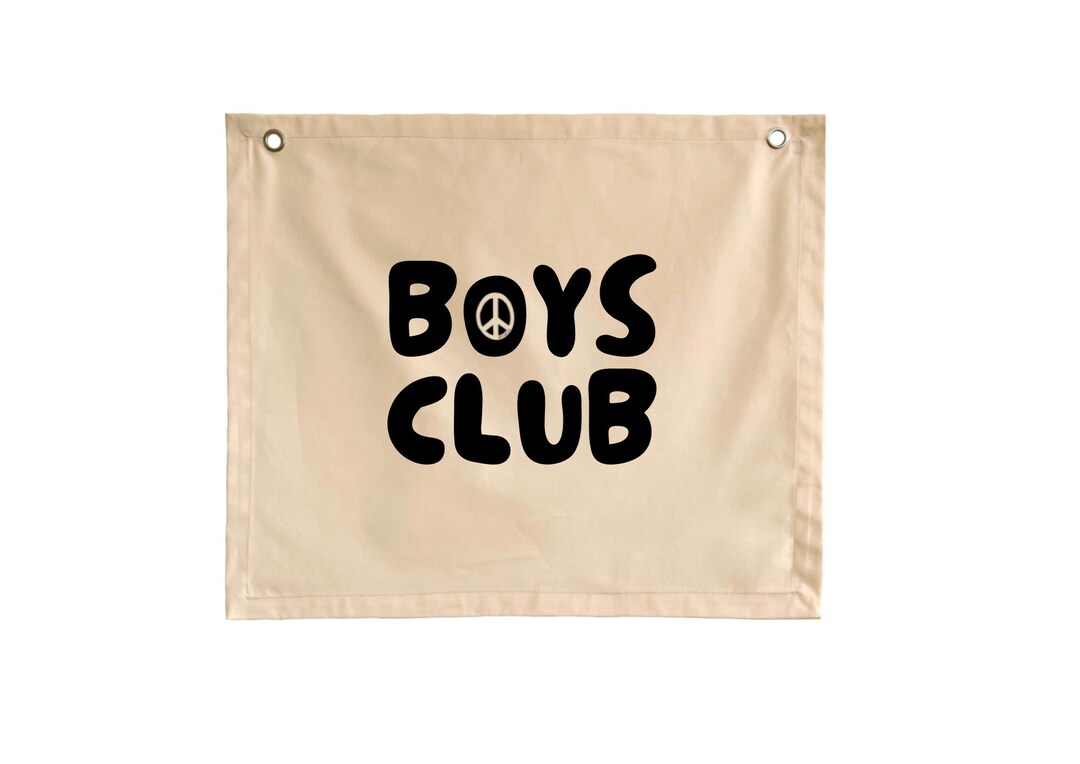 Boys Club Kids Wall Banner | Boys Wall Hanging~ Shell - Etsy