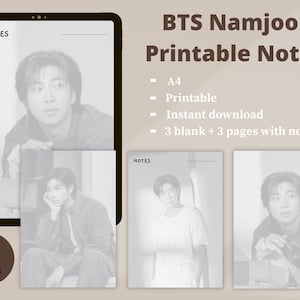 BTS Namjoon Daily Notes Planner | BTS Stationary | Planner Bundle | A4 ...
